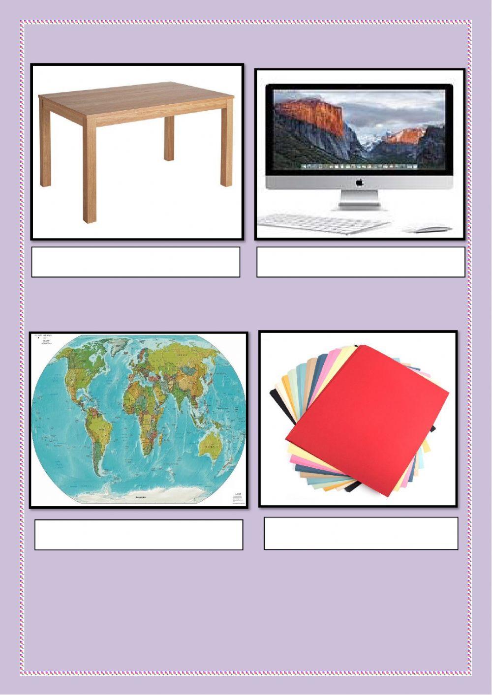 Classroom object: what is it? worksheet | Live Worksheets