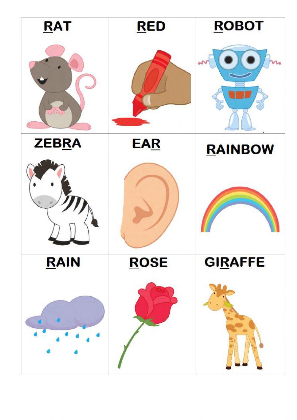 Poster letter r worksheet | Live Worksheets