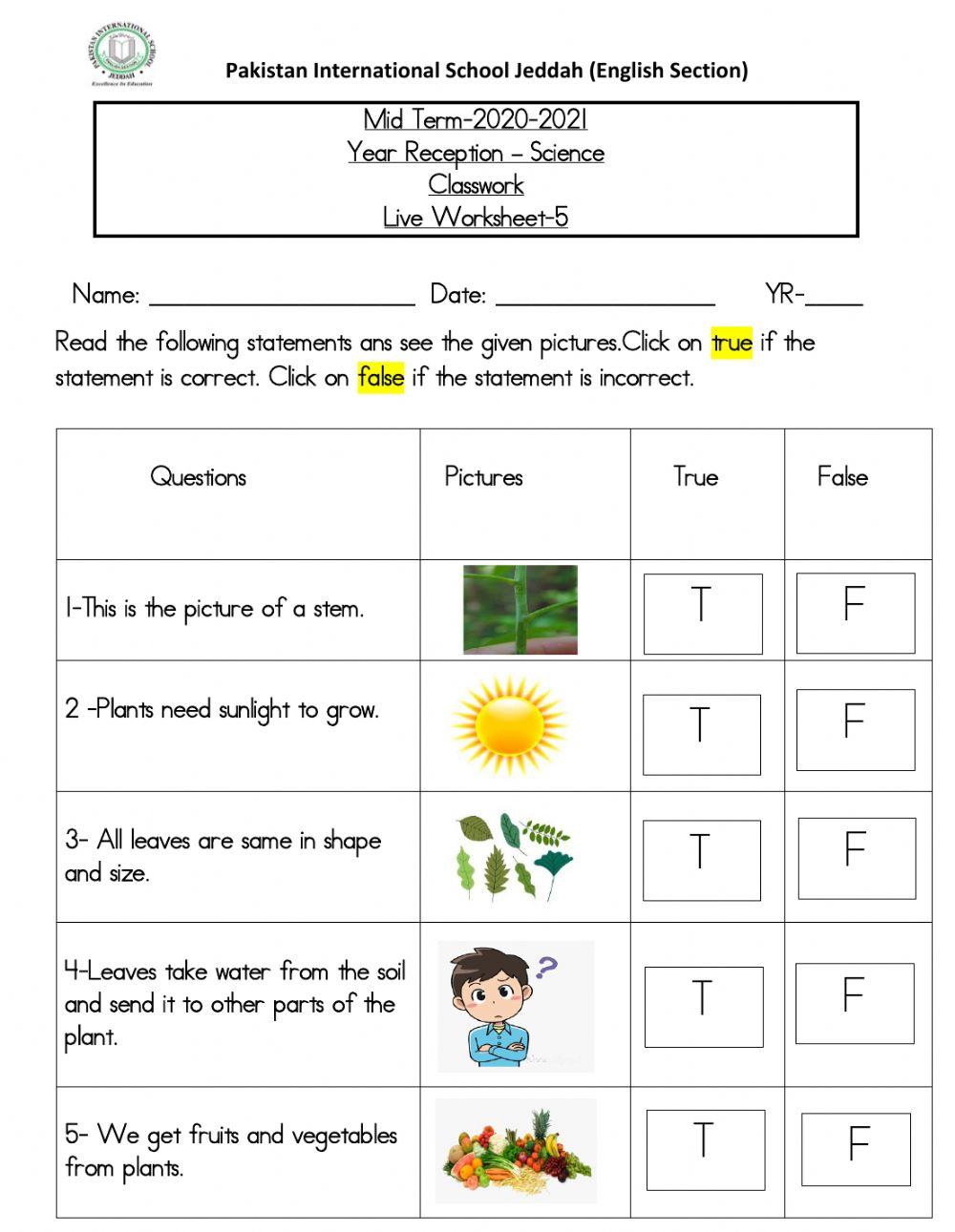 Live worksheet 5 worksheet | Live Worksheets