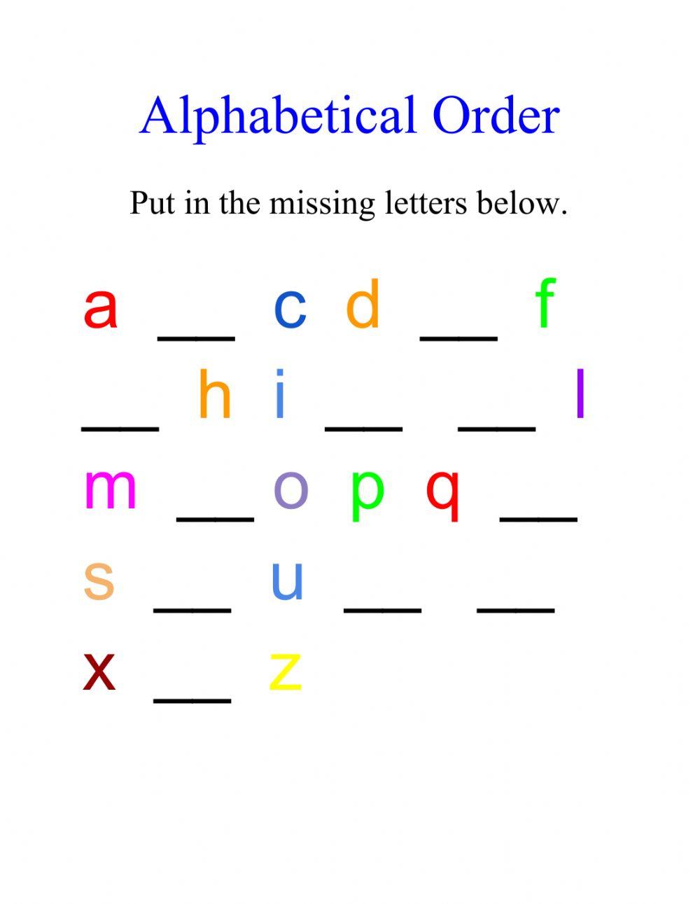 The Alphabet | Haffeza Mohammed | Live Worksheets