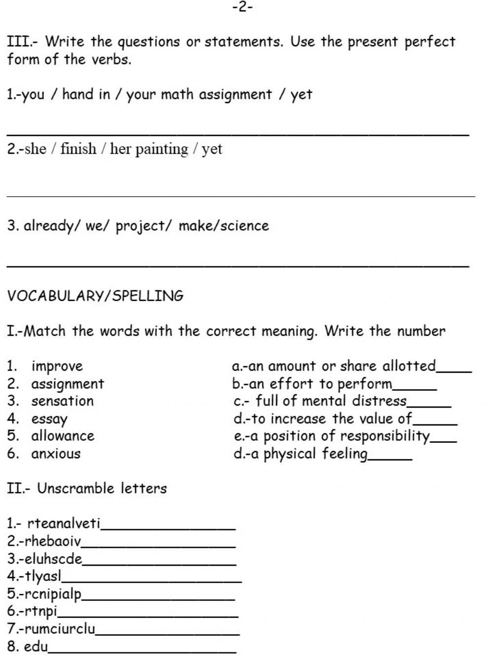 September 6th exam pp2 worksheet | Live Worksheets