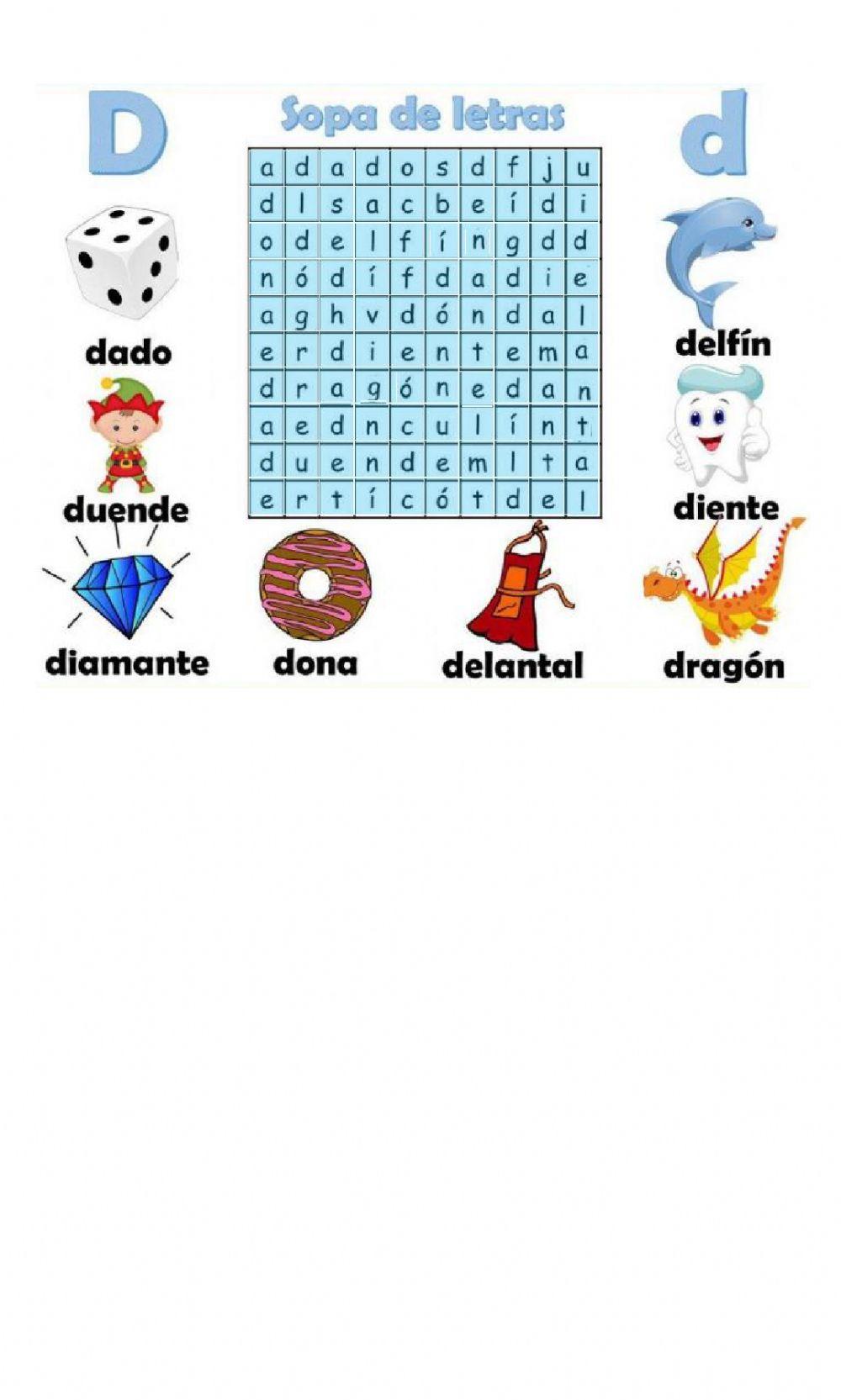 Letra Dd | Jessica Andrea Fernández | Live Worksheets