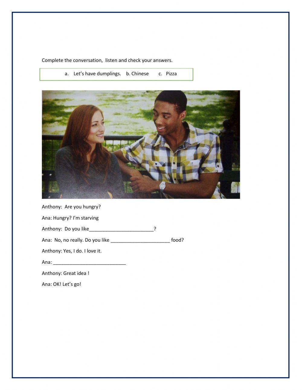 Listening activity free activity | Live Worksheets
