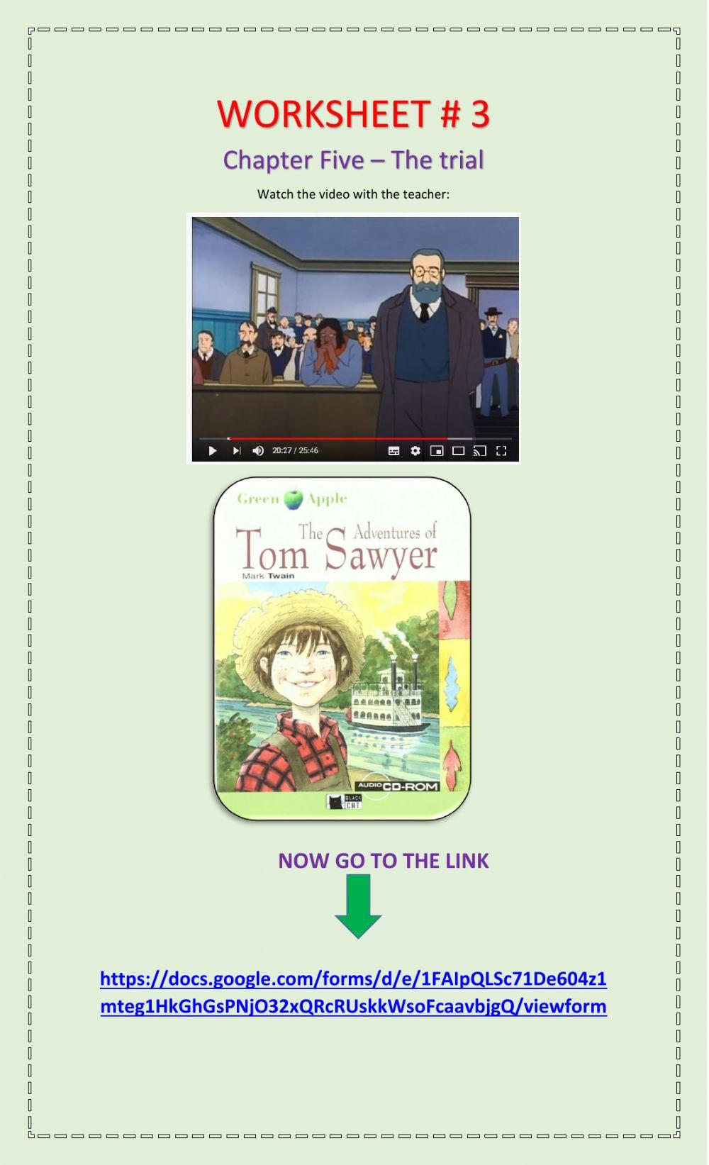 tom sawyer 3 chapter 5 online exercise for | Live Worksheets