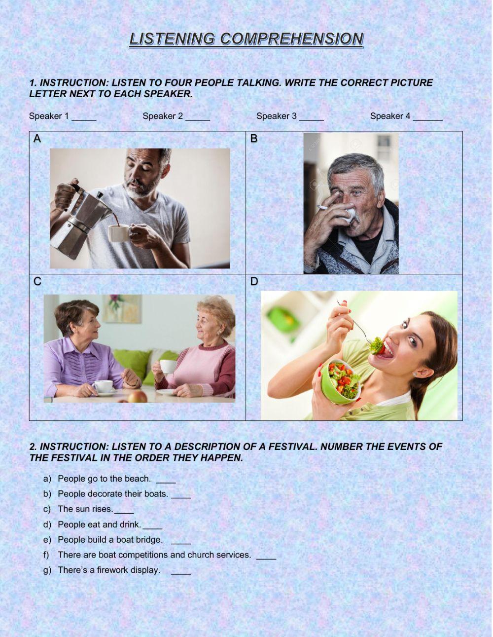 Listening online exercise for Basic | Live Worksheets