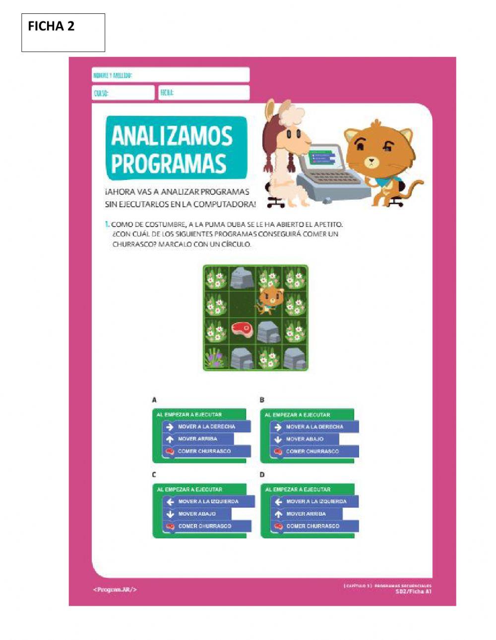 Programas worksheet | Live Worksheets
