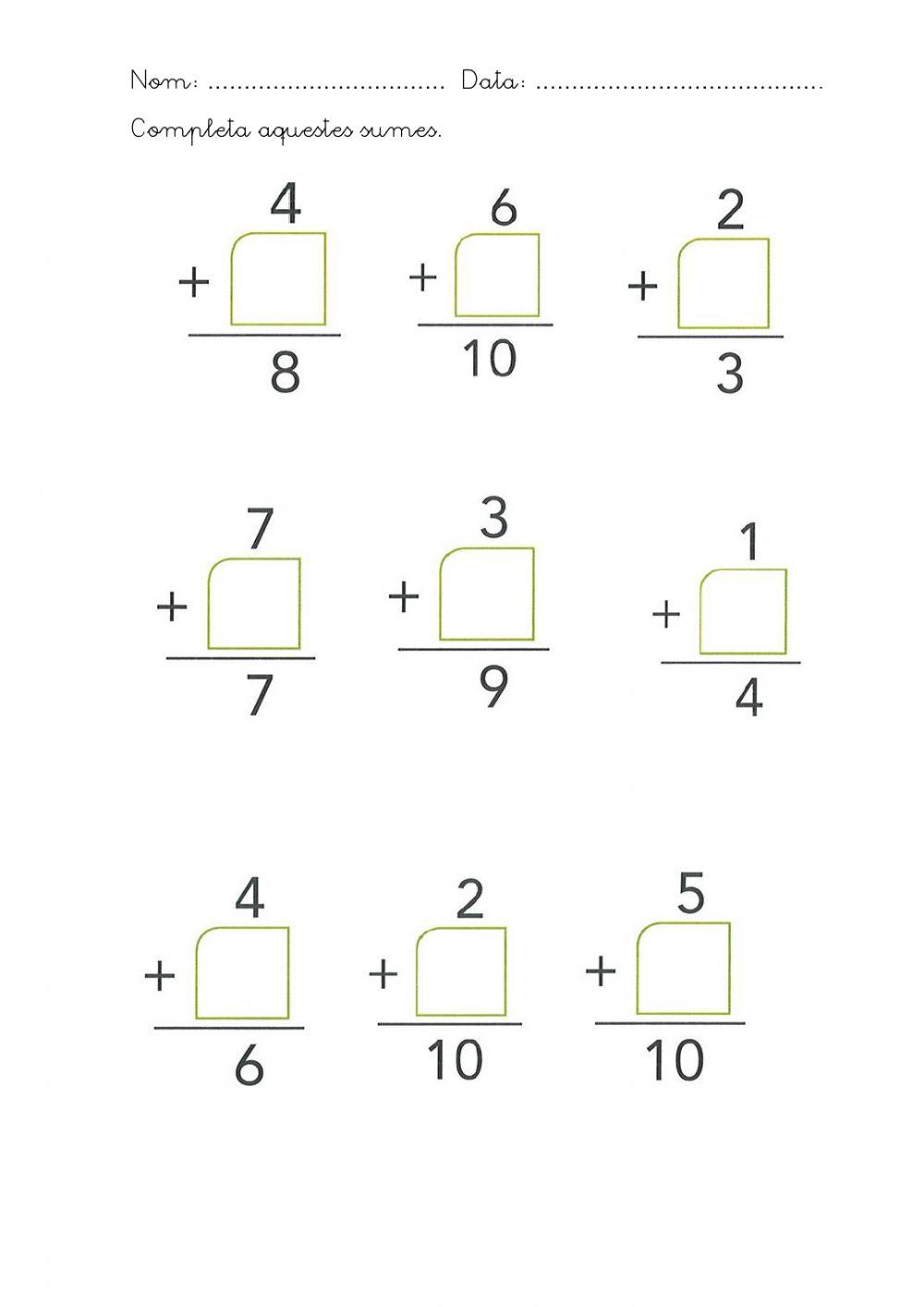 Sumes | Free Interactive Worksheets | 346754