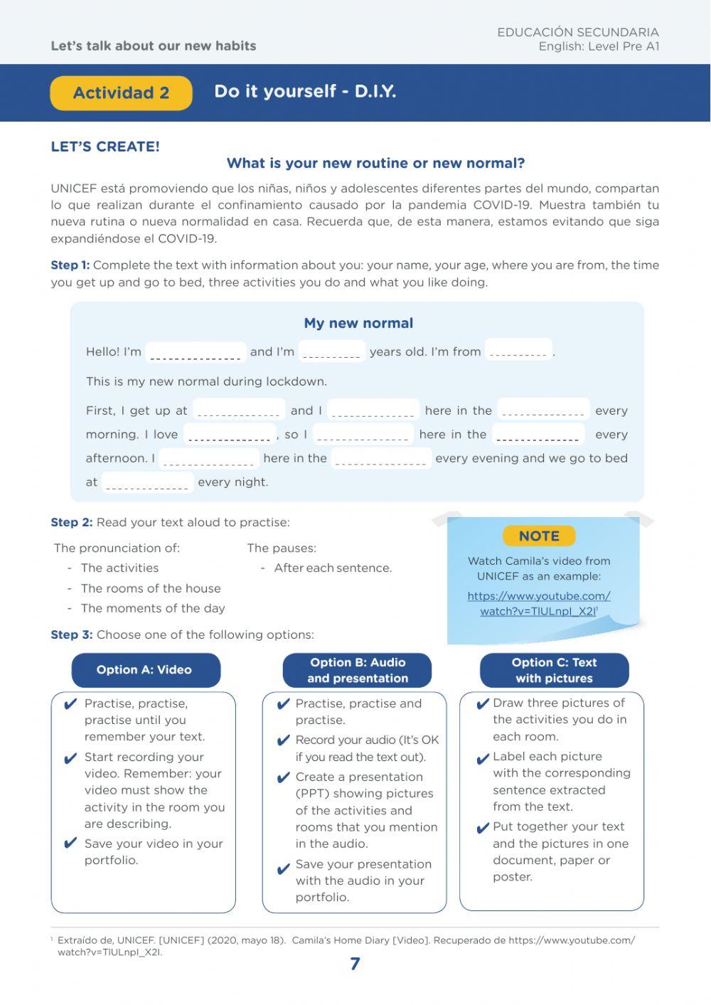 Activities 1 exercise | Live Worksheets
