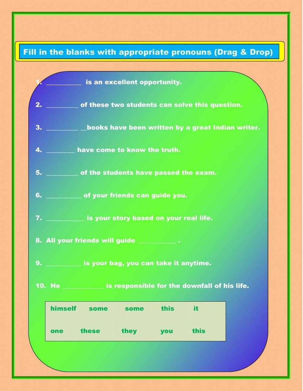 372216 | 10 th English Unit 5 Pronouns | RAJESHKANNA