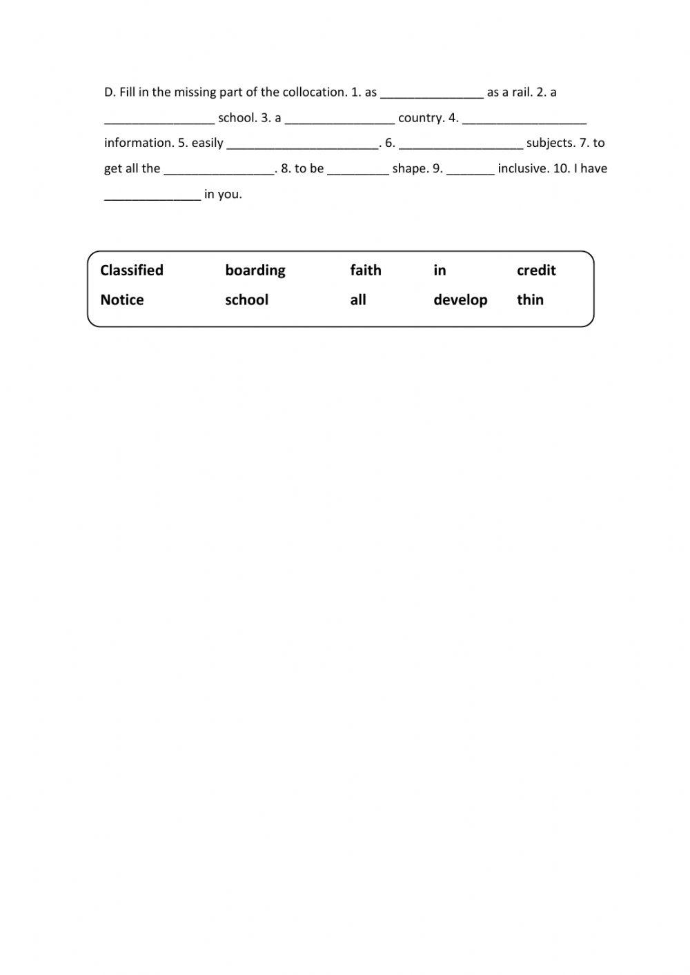 The Coach Extended Vocabulary Exercises worksheet | Live Worksheets