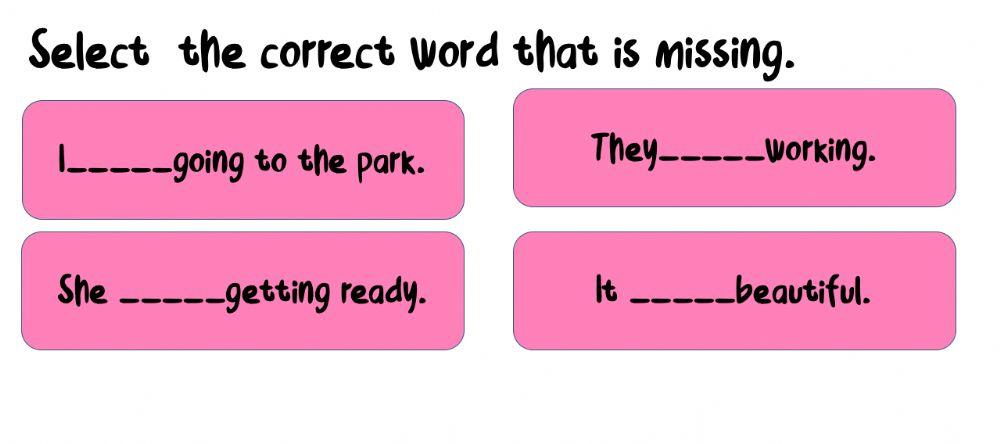 Verb to be online exercise for First grade, Second grade | Live Worksheets