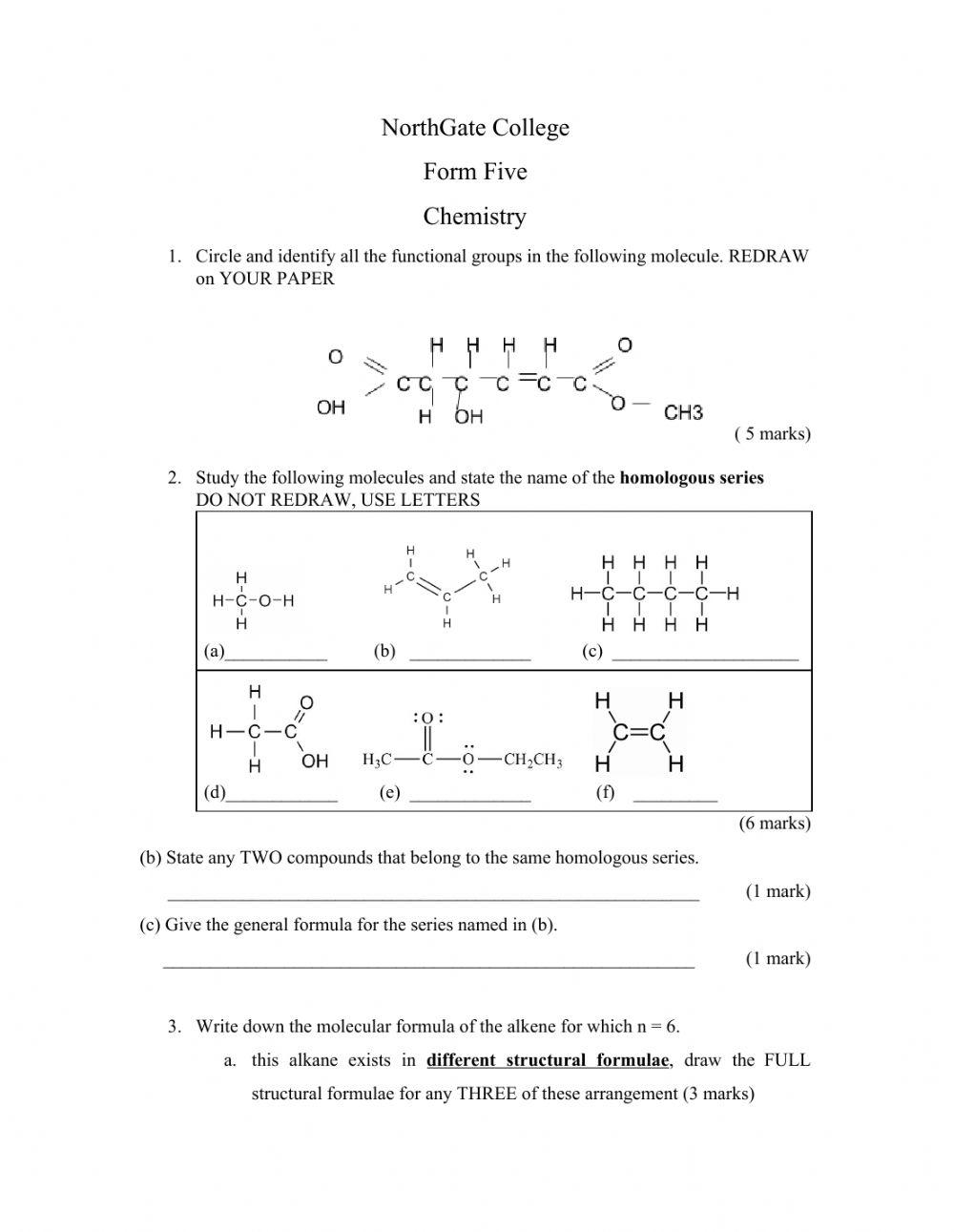 Organic Chemist… | Free Interactive Worksheets | 6046499