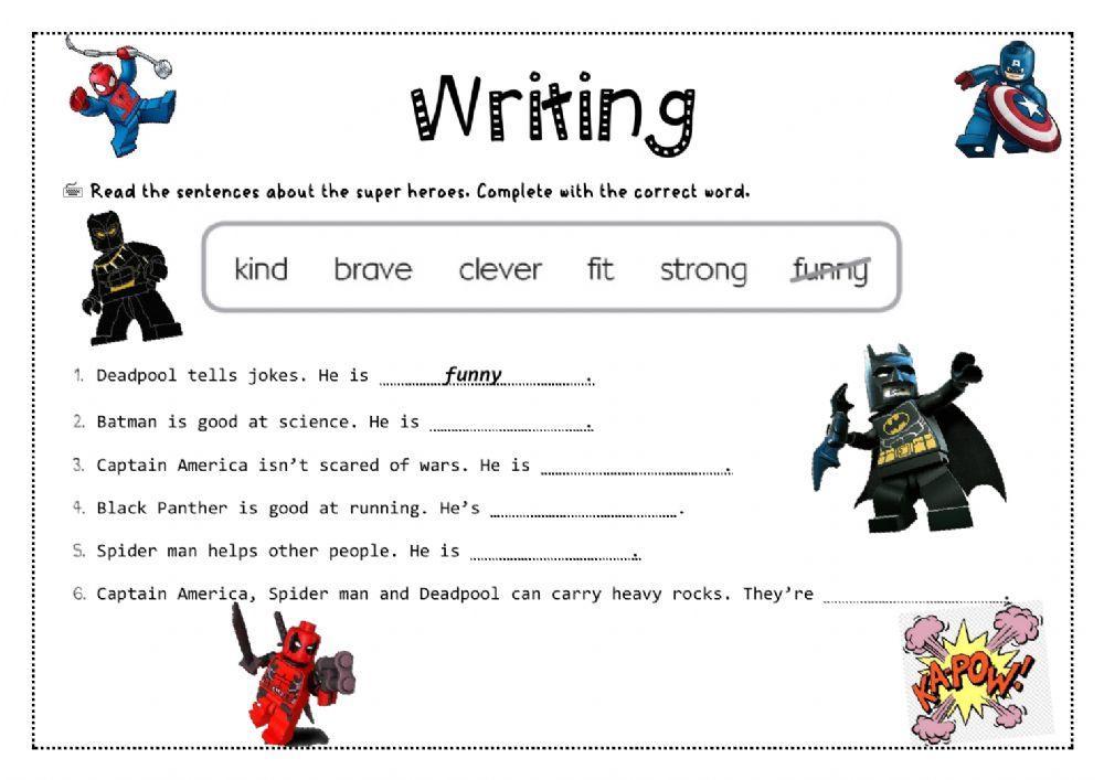 superhero sentences