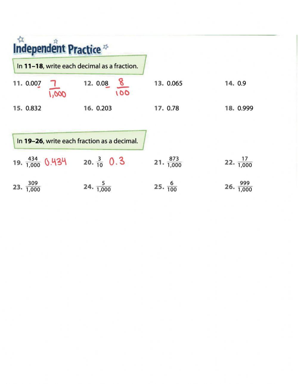 Grade 5 Workbook 1-3 worksheet | Live Worksheets