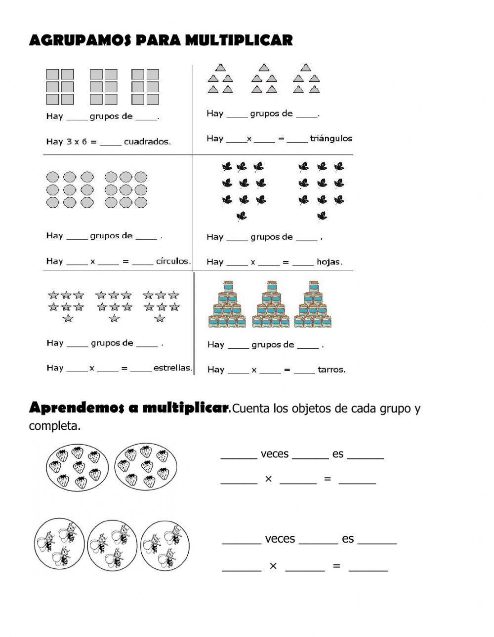 Multiplicaciones | Free Interactive Worksheets | 373402