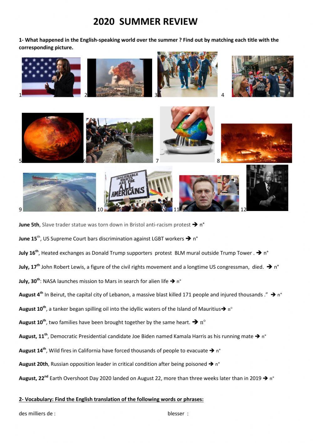 378051 | Summer review 2020 | mycoton | LiveWorksheets