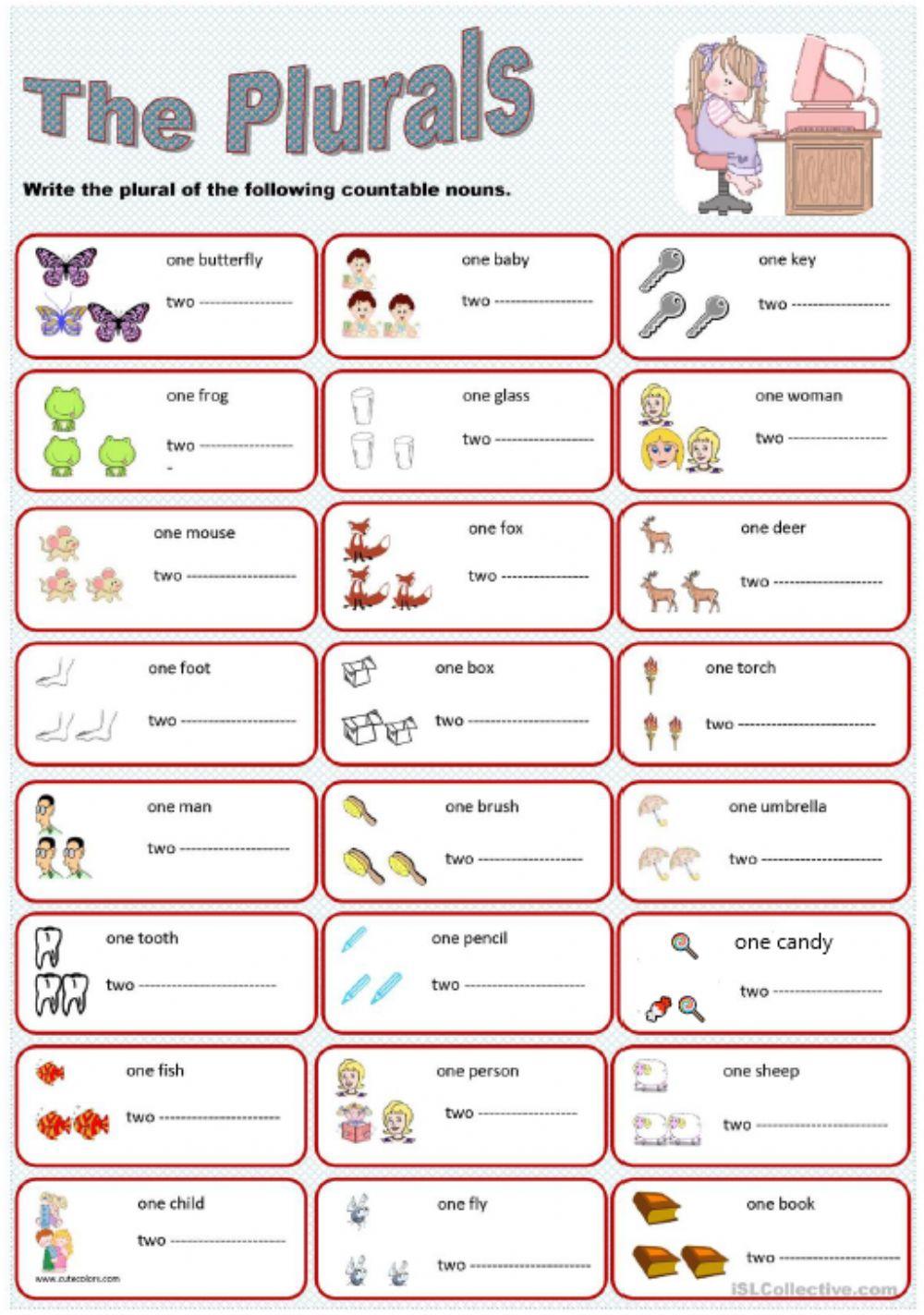 Plural Nouns worksheet | Live Worksheets