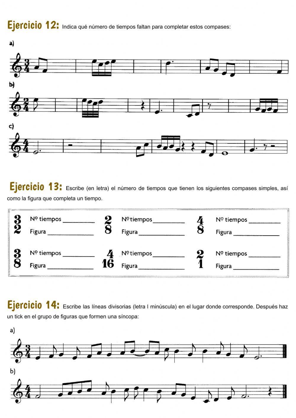 Unidad 1 Ritmo … | Free Interactive Worksheets | 371593