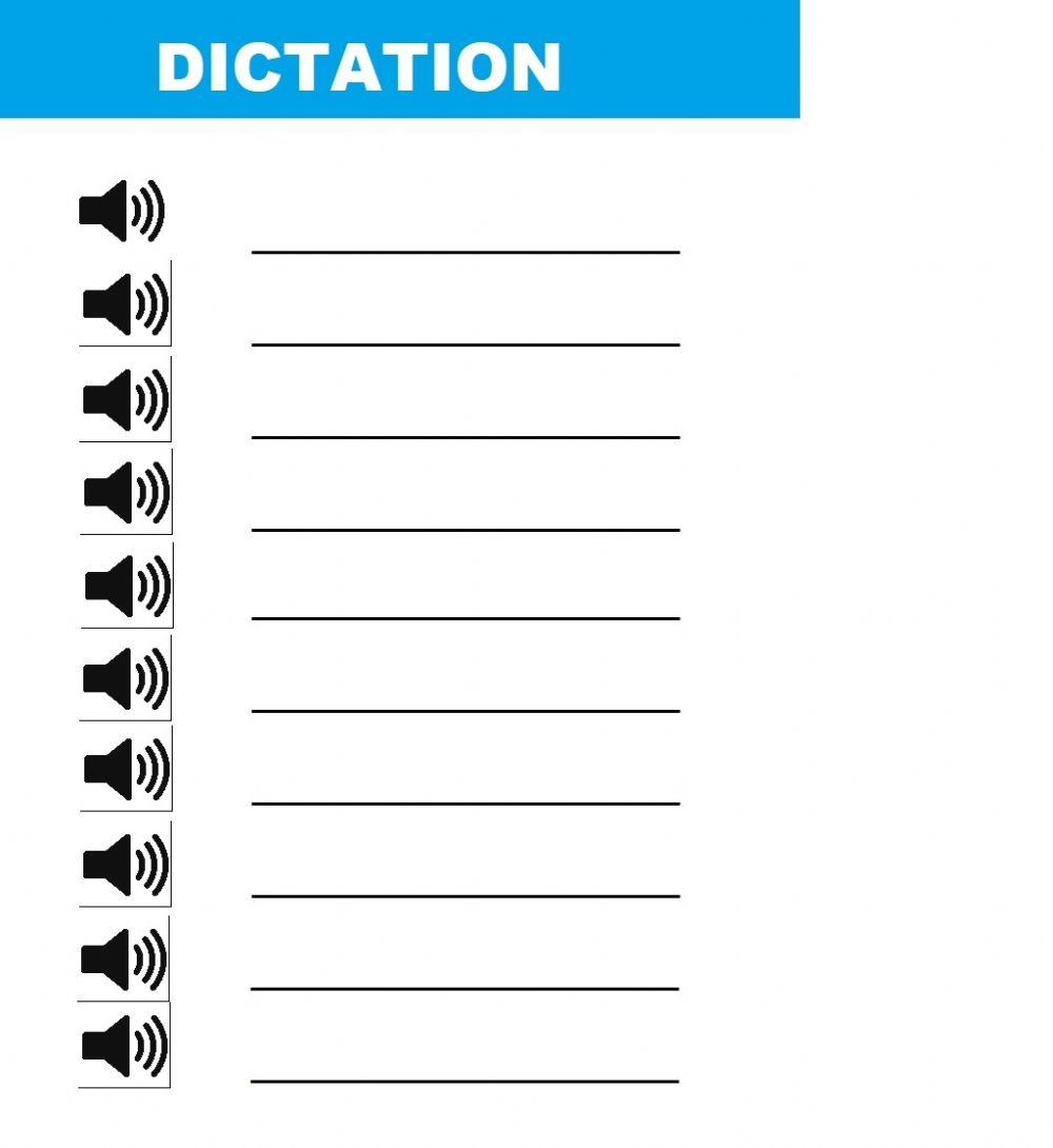 Dictation exercise for thirdGrade | Live Worksheets