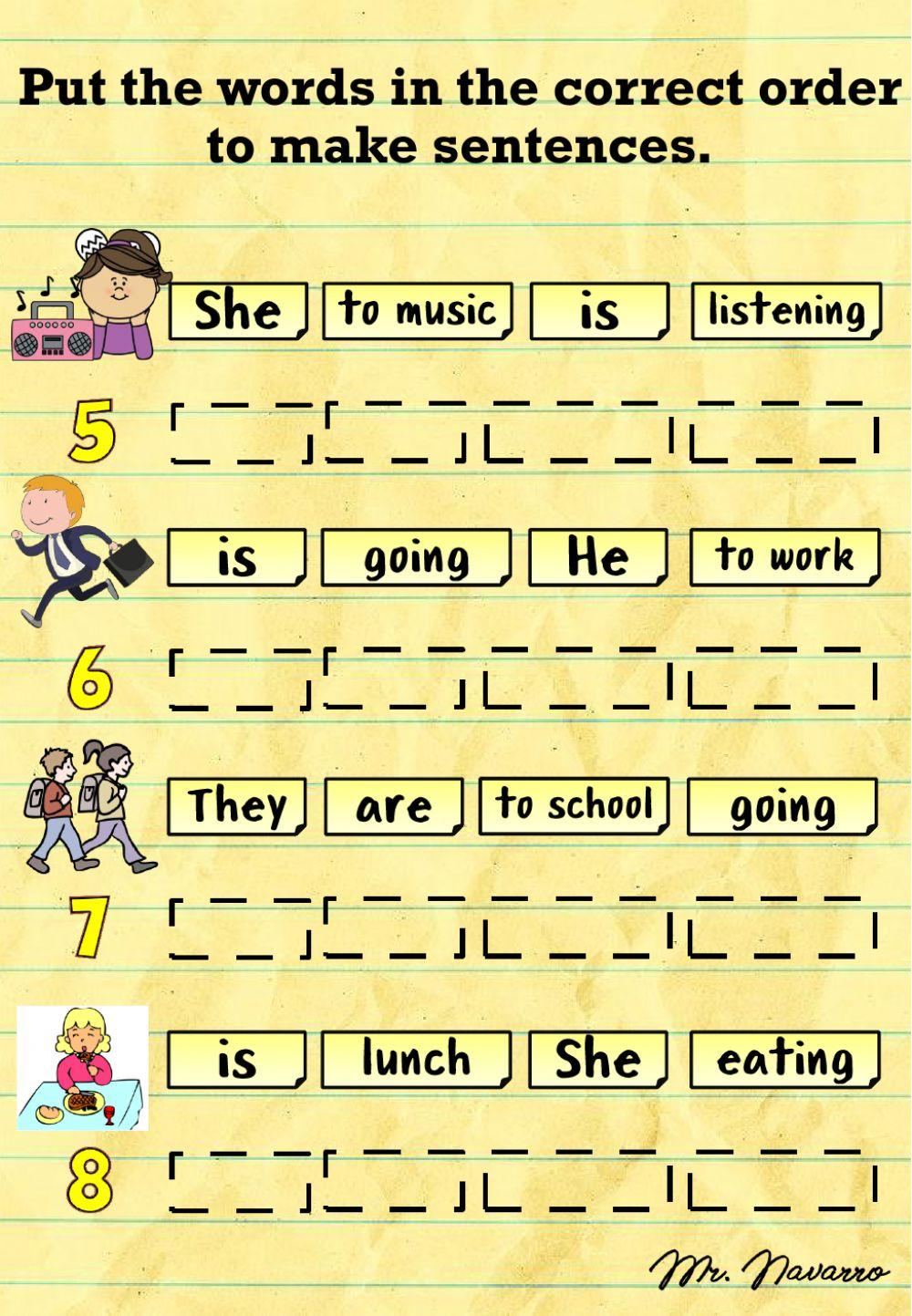 Unscramble Sent… | Free Interactive Worksheets | 6052583