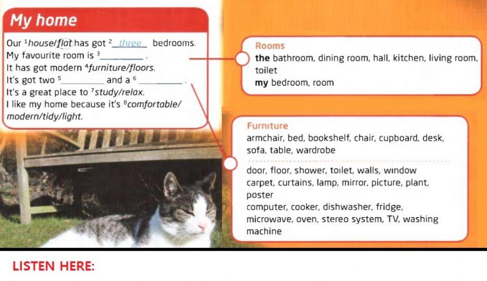 At home English as a Second Language (ESL) worksheet | Live Worksheets