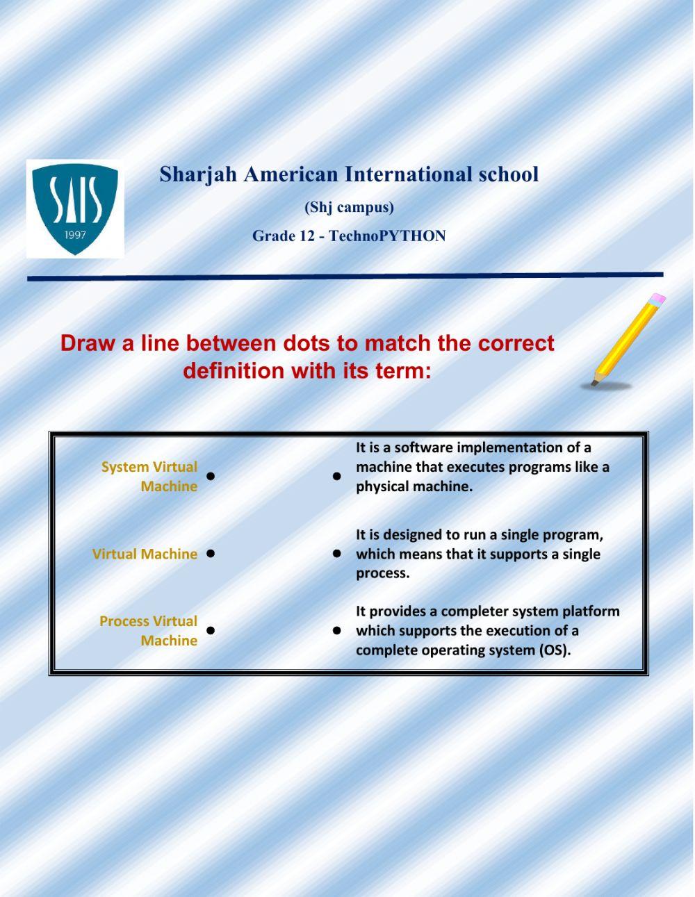 -Virtual Machine worksheet | Live Worksheets