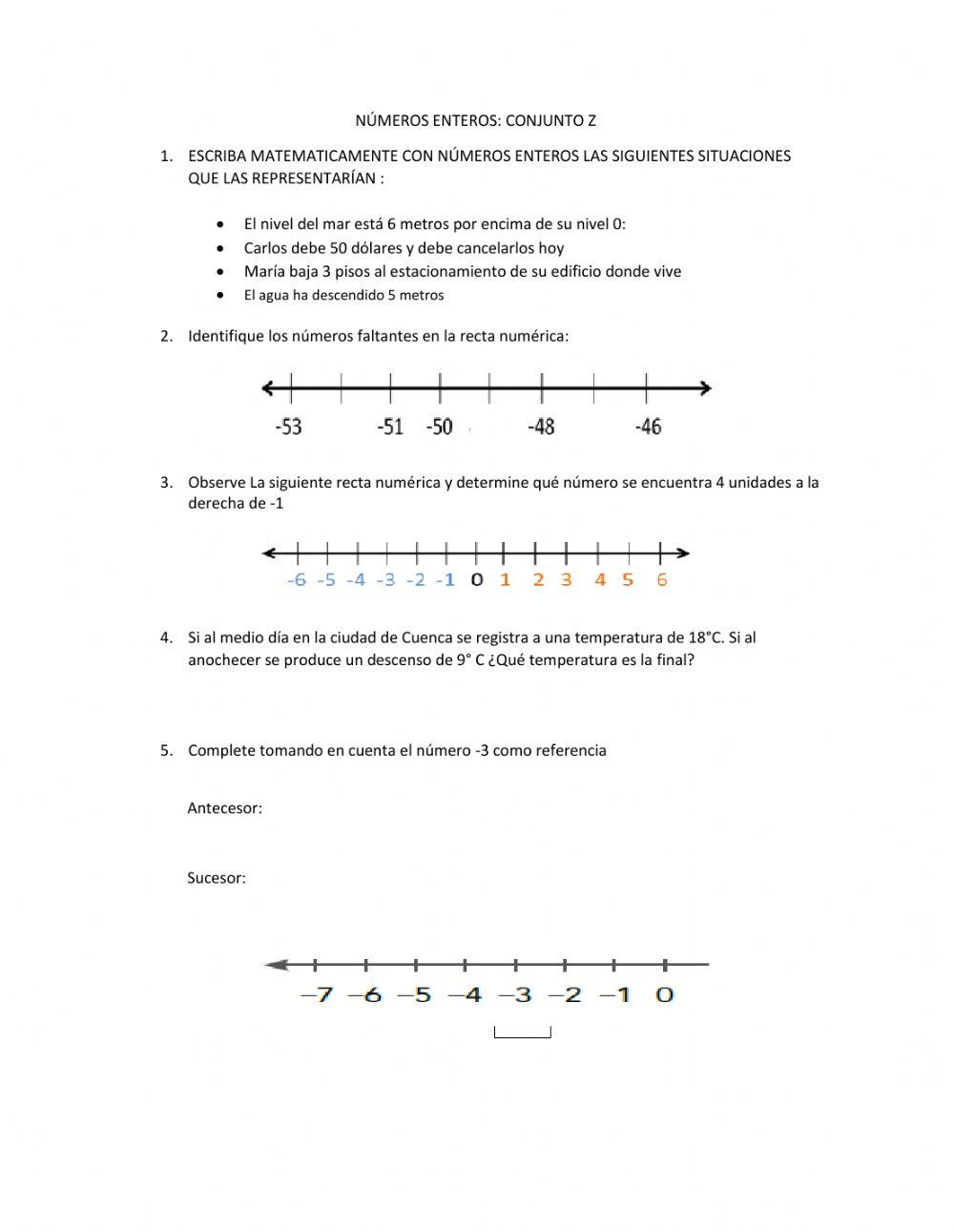 MATE 8VOS FICHA 1 worksheet | Live Worksheets