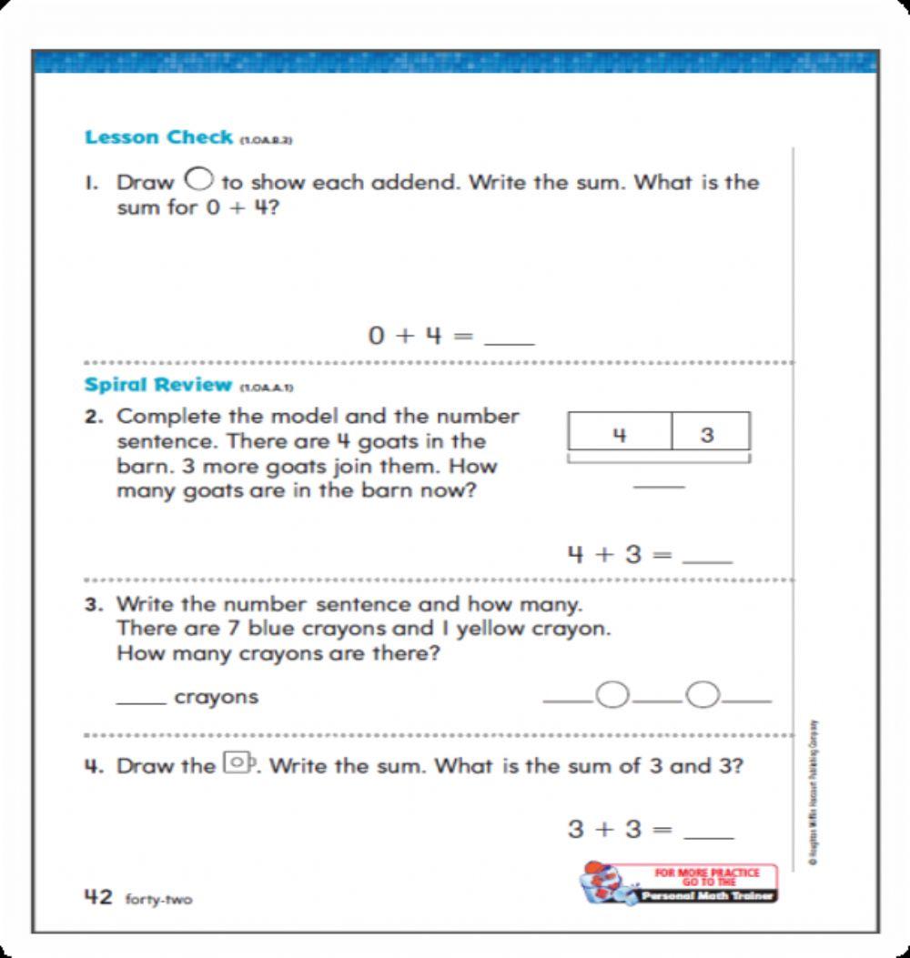 Add Zero p.42 worksheet | Live Worksheets