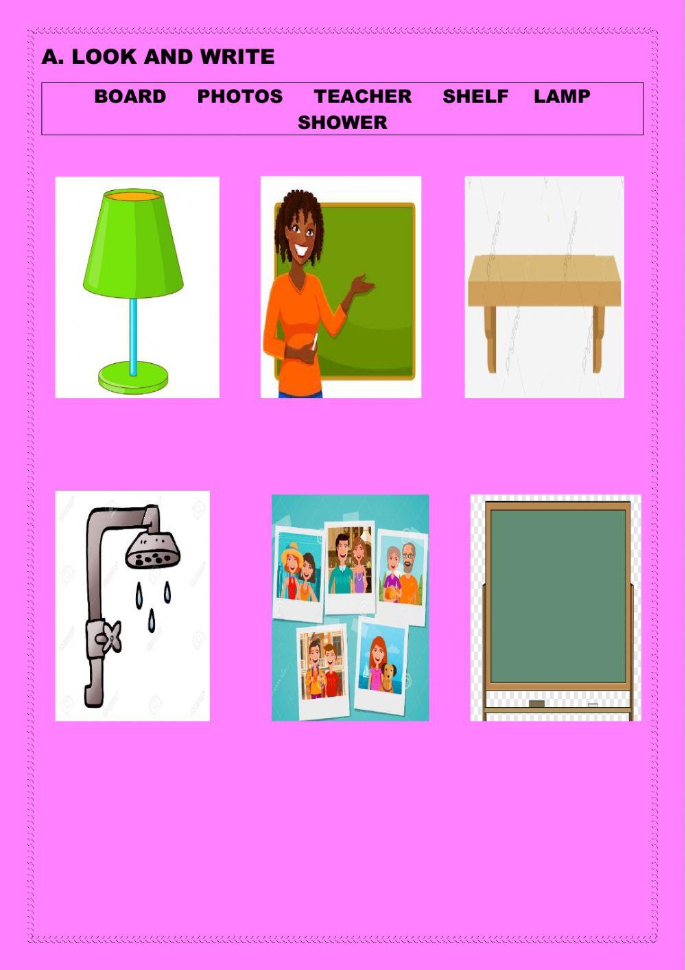 Write, listen and match worksheet | Live Worksheets