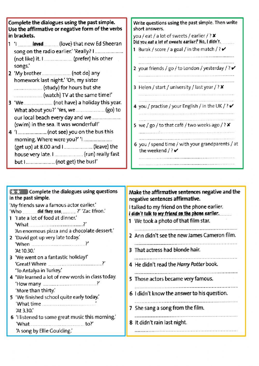 Past simple aff… | Free Interactive Worksheets | 6062428