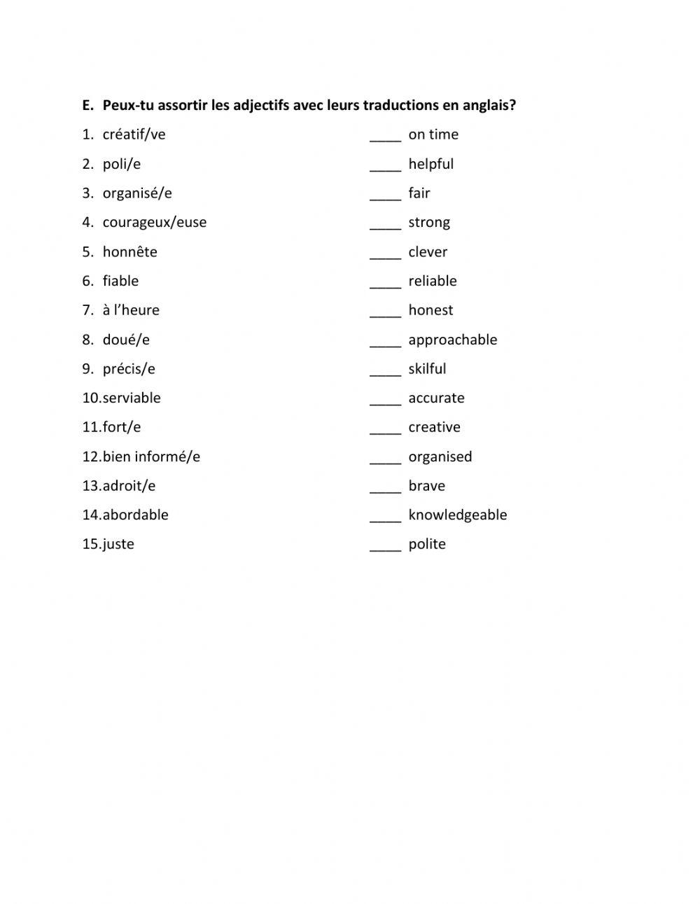 Les métiers activity for 11/12 | Live Worksheets