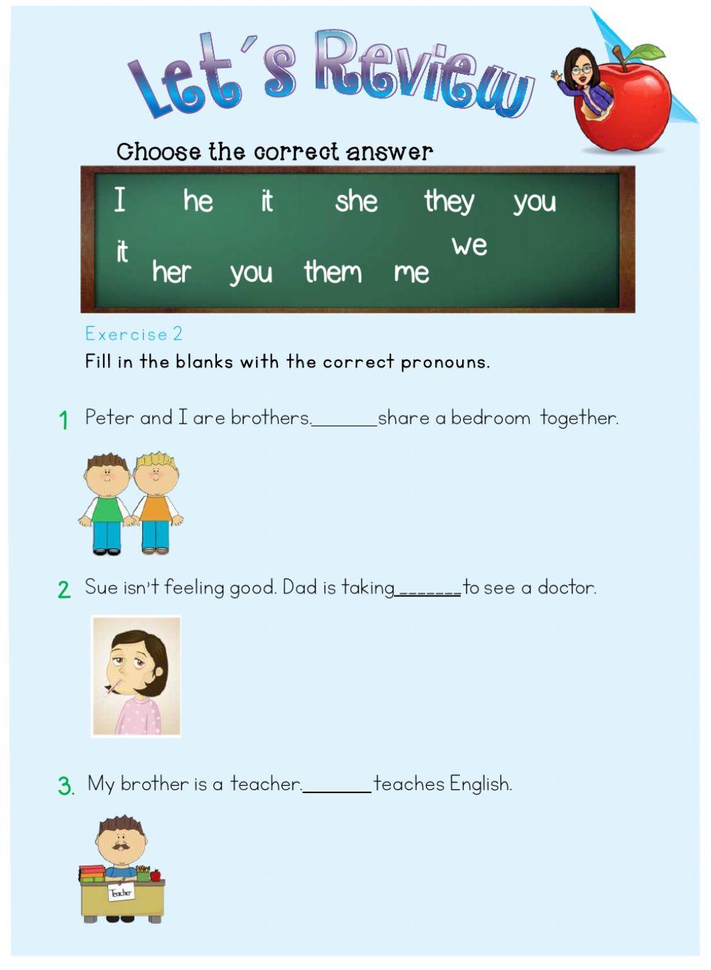 lets review | missdiani | Live Worksheets