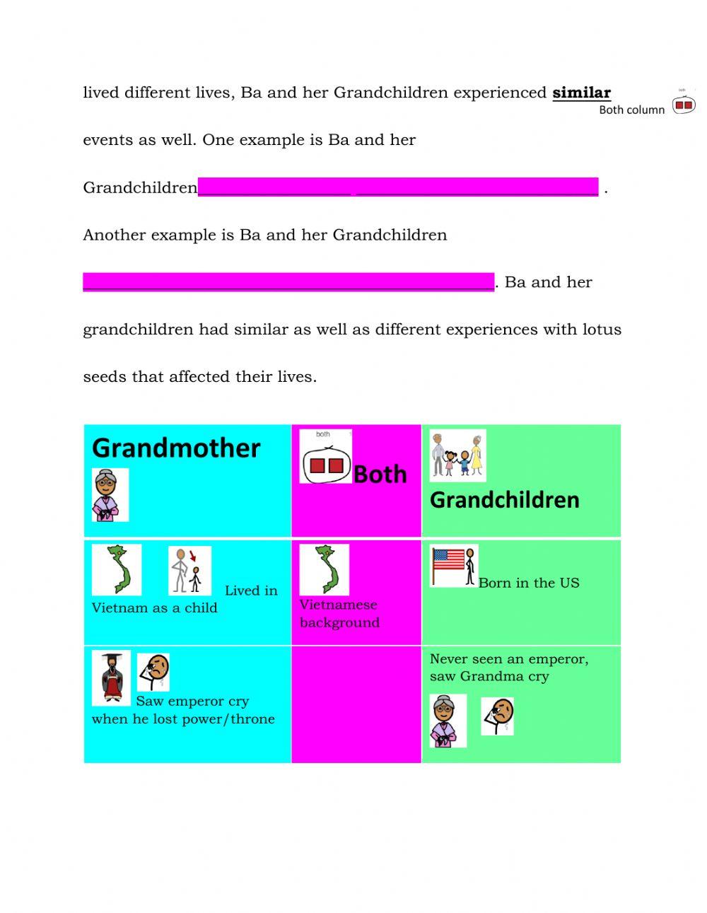 The Lotus Seed Simple Paragraph worksheet | Live Worksheets