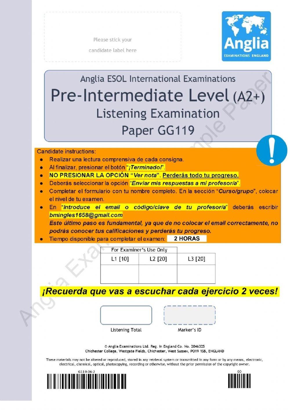 BM Inglés | 6 Pre-Intermediate Level - Anglia Listening
