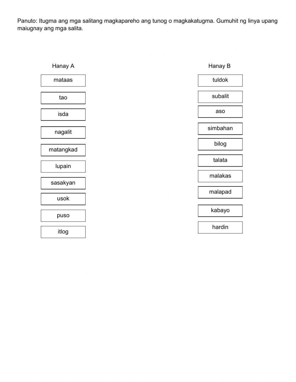 Salitang Magkatugma Interactive Worksheet Live Worksh - vrogue.co