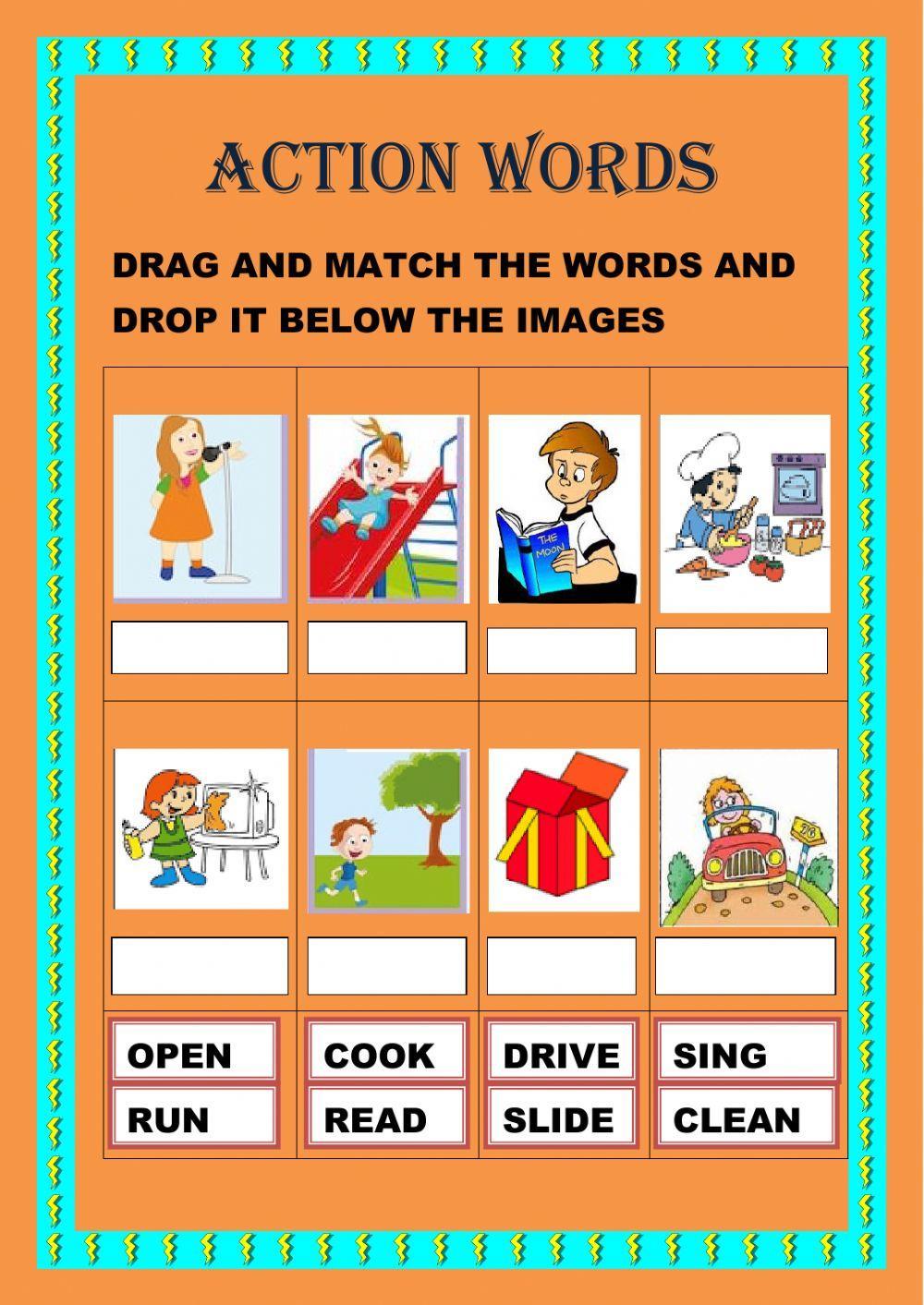 Action Words Online Exercise For 1 4 Live Worksheets action-words-online-exercise-for-1-4-live-worksheets