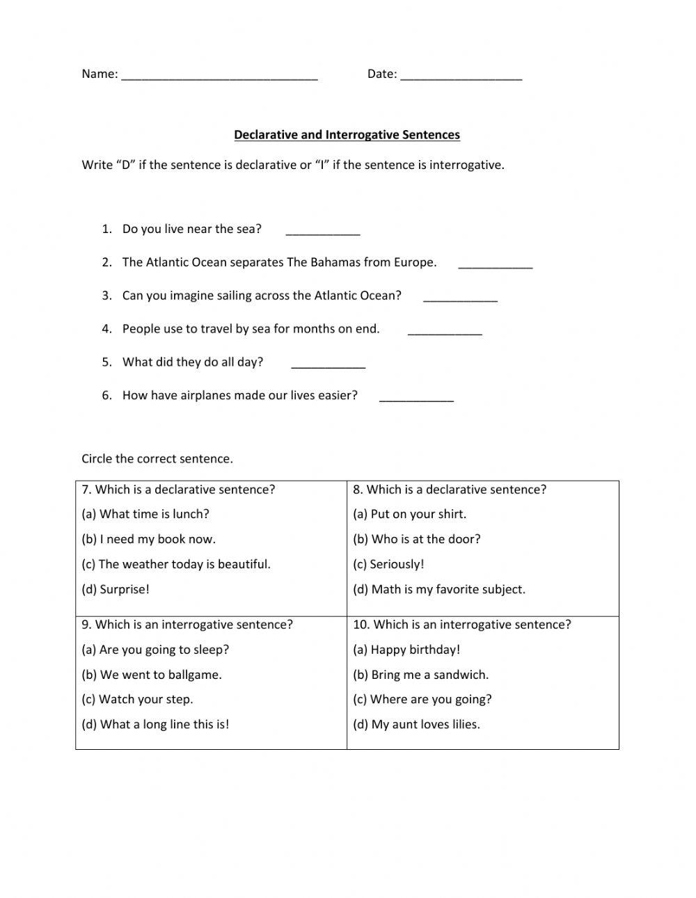 Declarative Interrogative Sentences Worksheet Live Worksheets declarative-interrogative-sentences-worksheet-live-worksheets