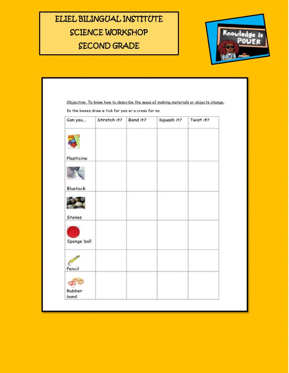 Material online exercise | Live Worksheets