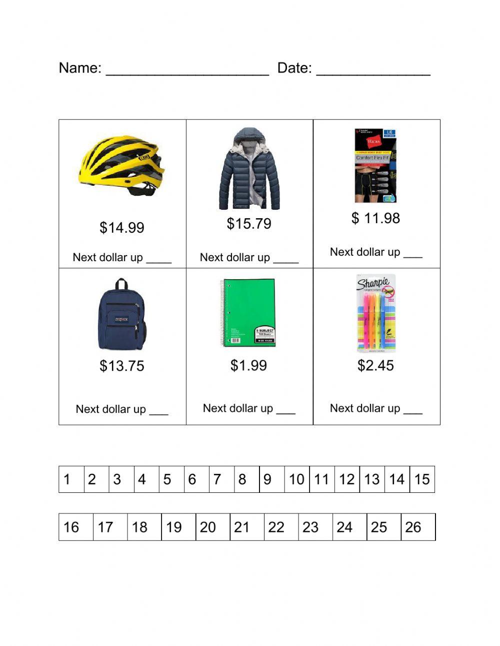 Dollar Up 33 380971 | dmarquez | Live Worksheets