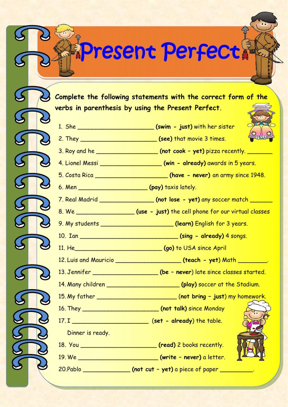 PRESENT PERFECT - AFFIRMATIVE - NEGATIVE 6068729