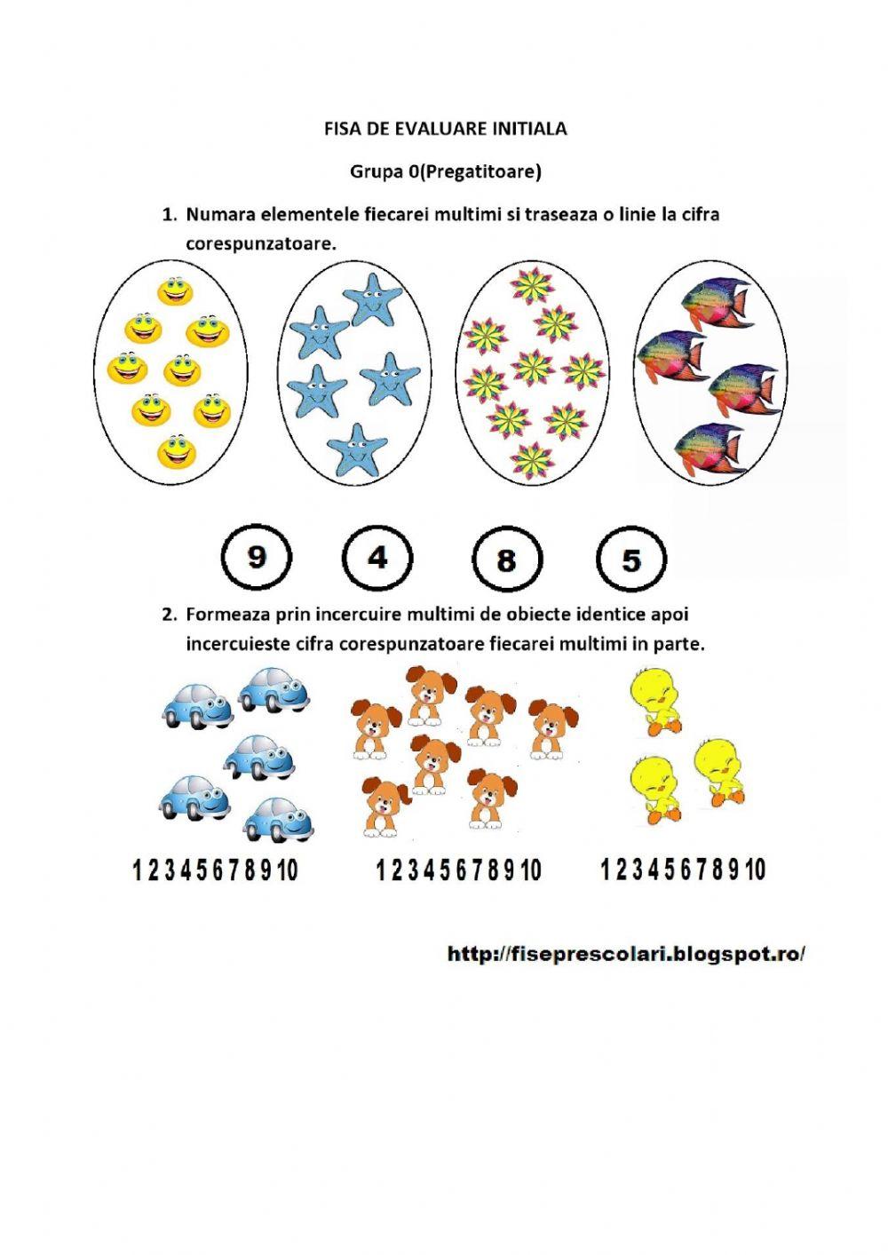 Formarea mulțimilor worksheet | Live Worksheets