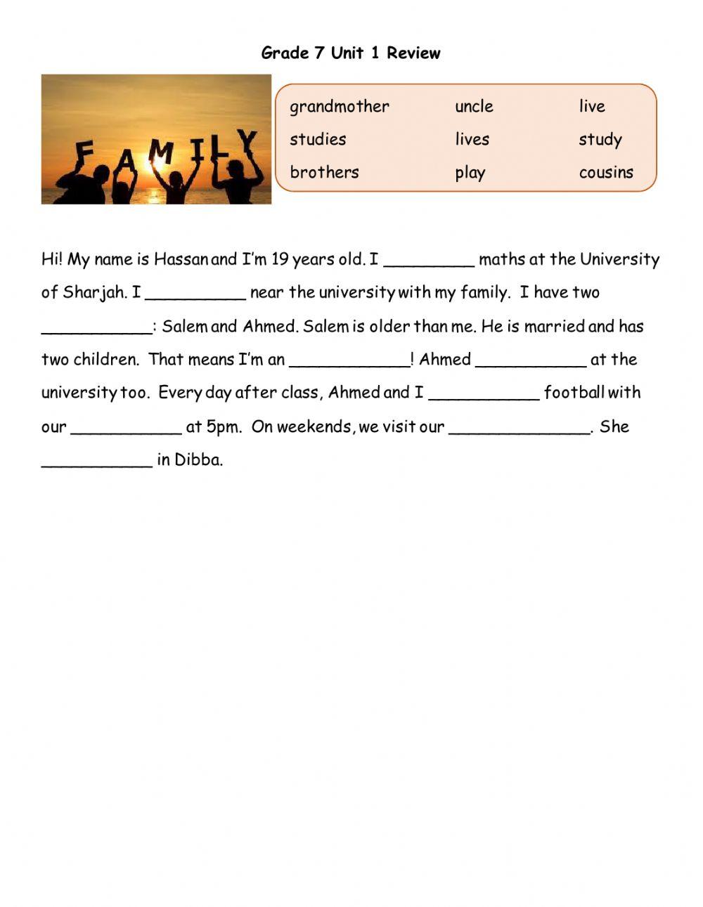 382379 | G7 Unit 1 Review | Melanie washburn