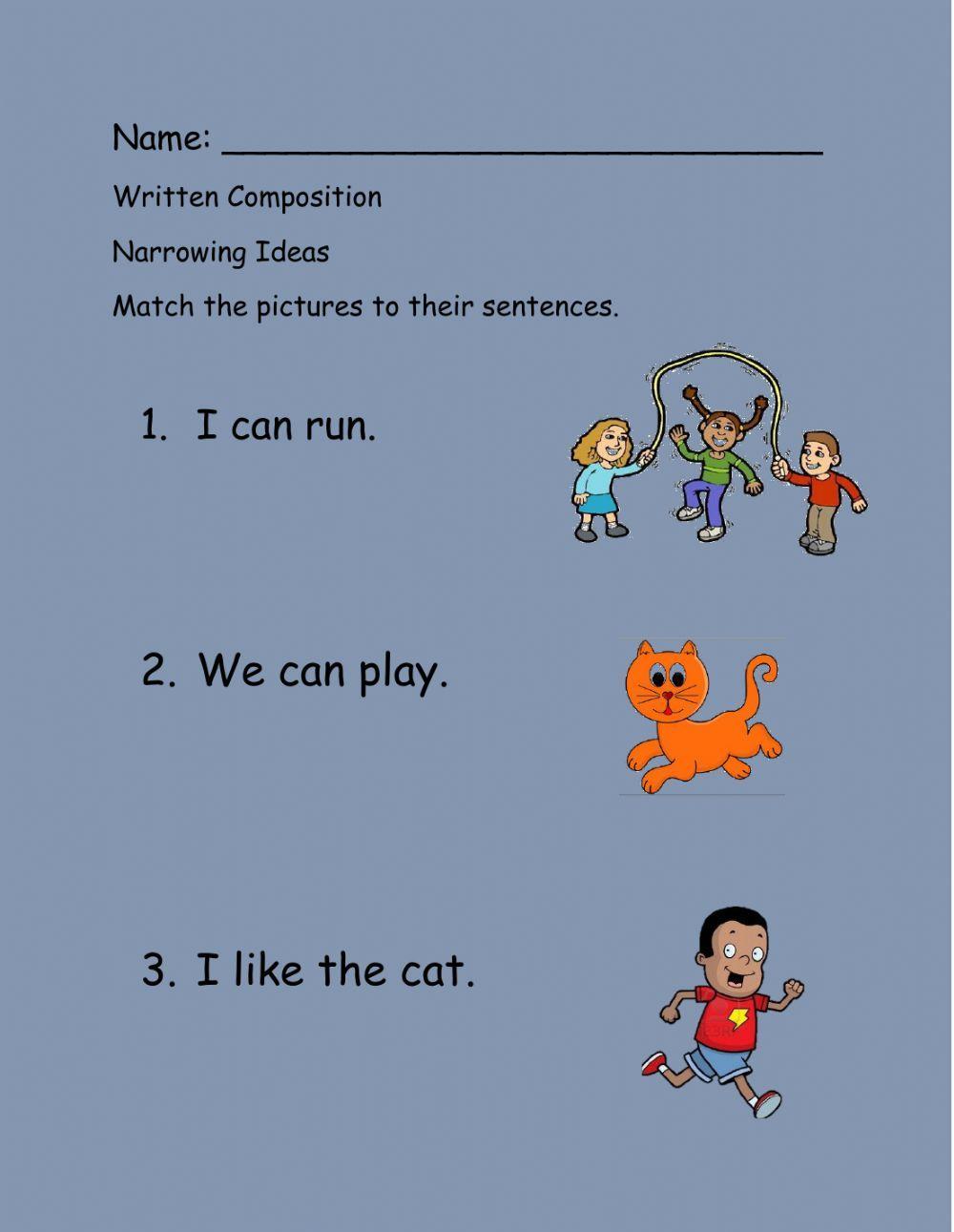 Written Composition worksheet | Live Worksheets
