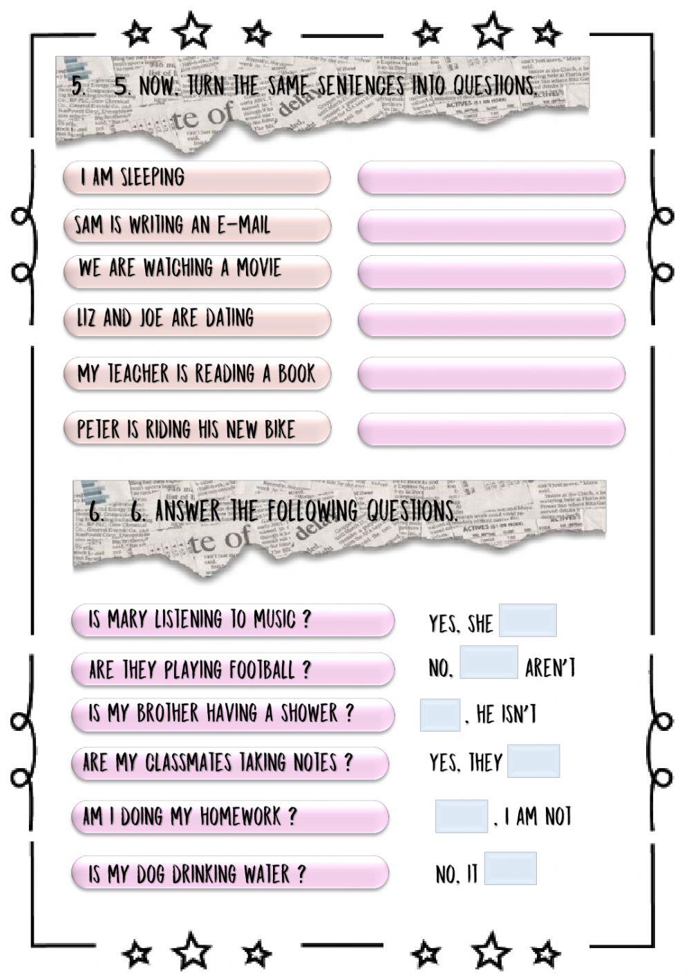6068829 | Present Continuous negative - interrogative