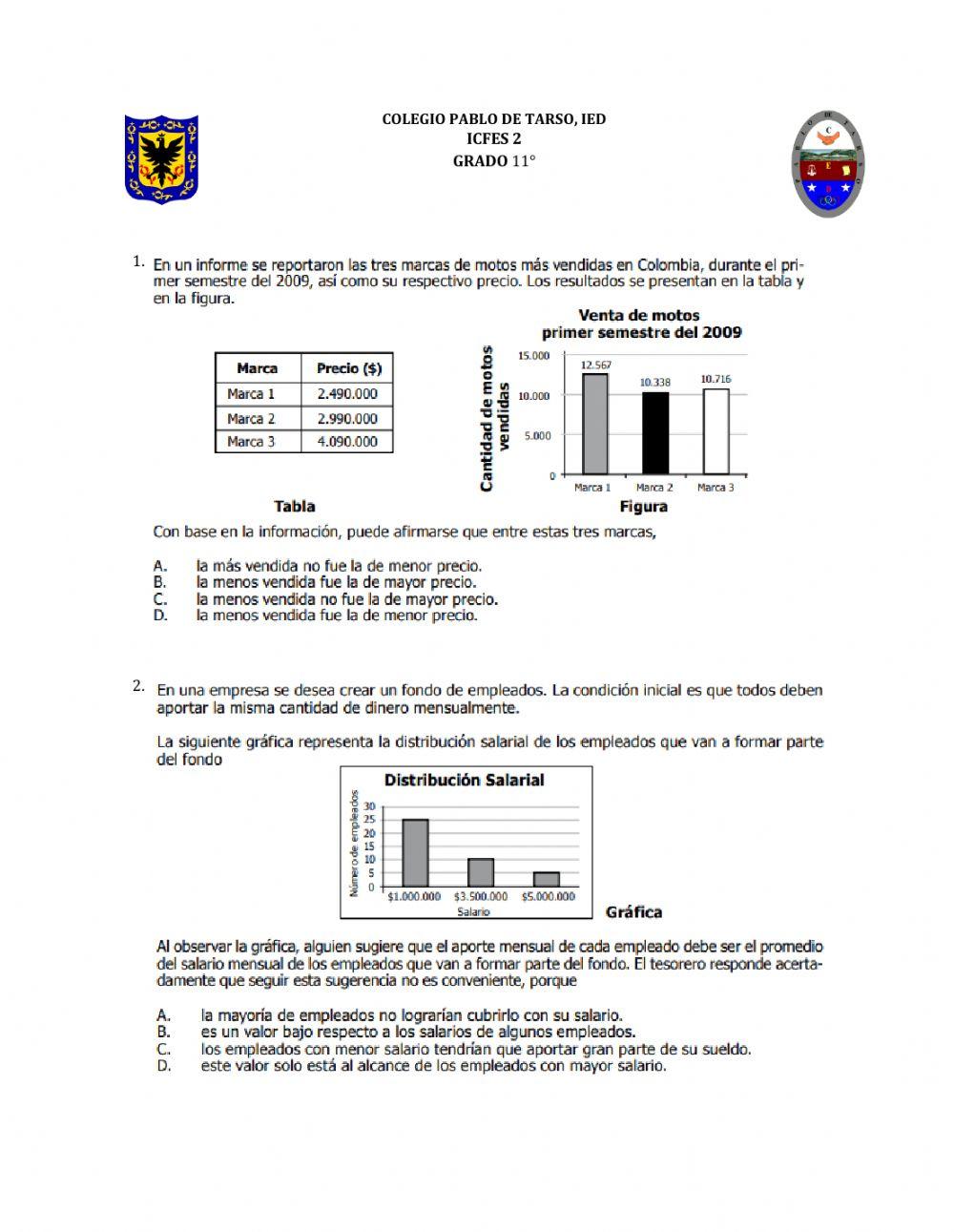 6071410 | ICFES 2 | Yenny Cuestas | LiveWorksheets