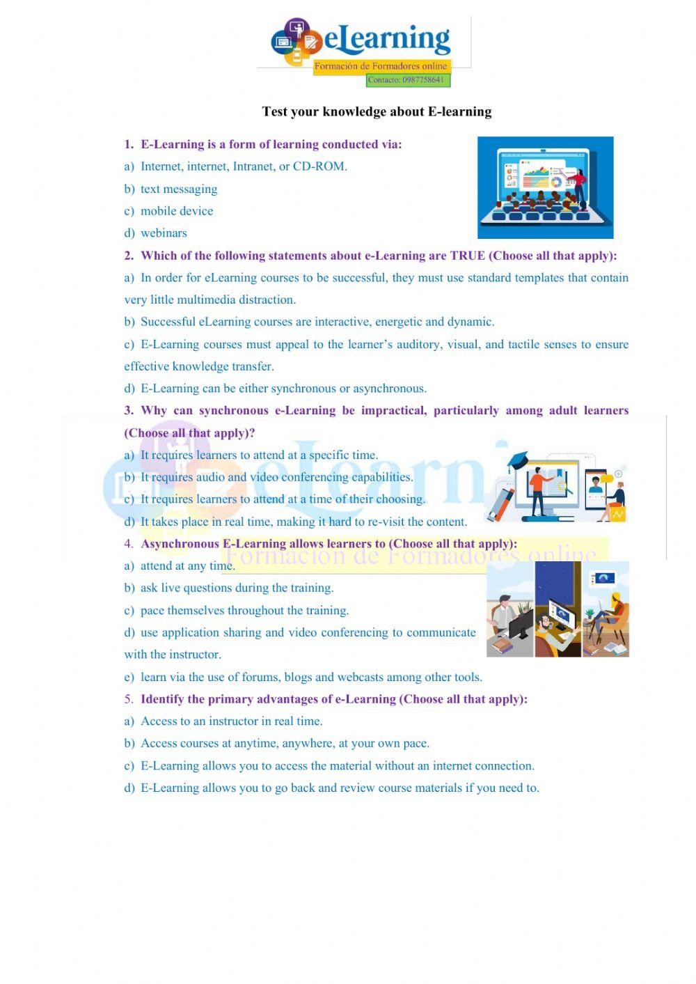 E-learning | Free Interactive Worksheets | 383194