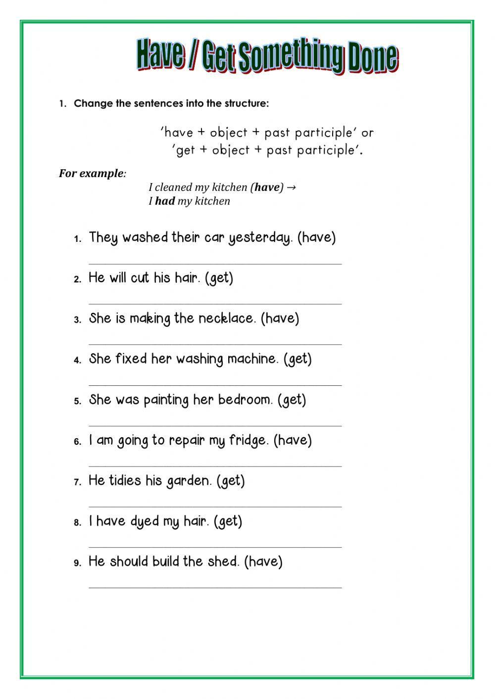 Have Something … | Free Interactive Worksheets | 383953
