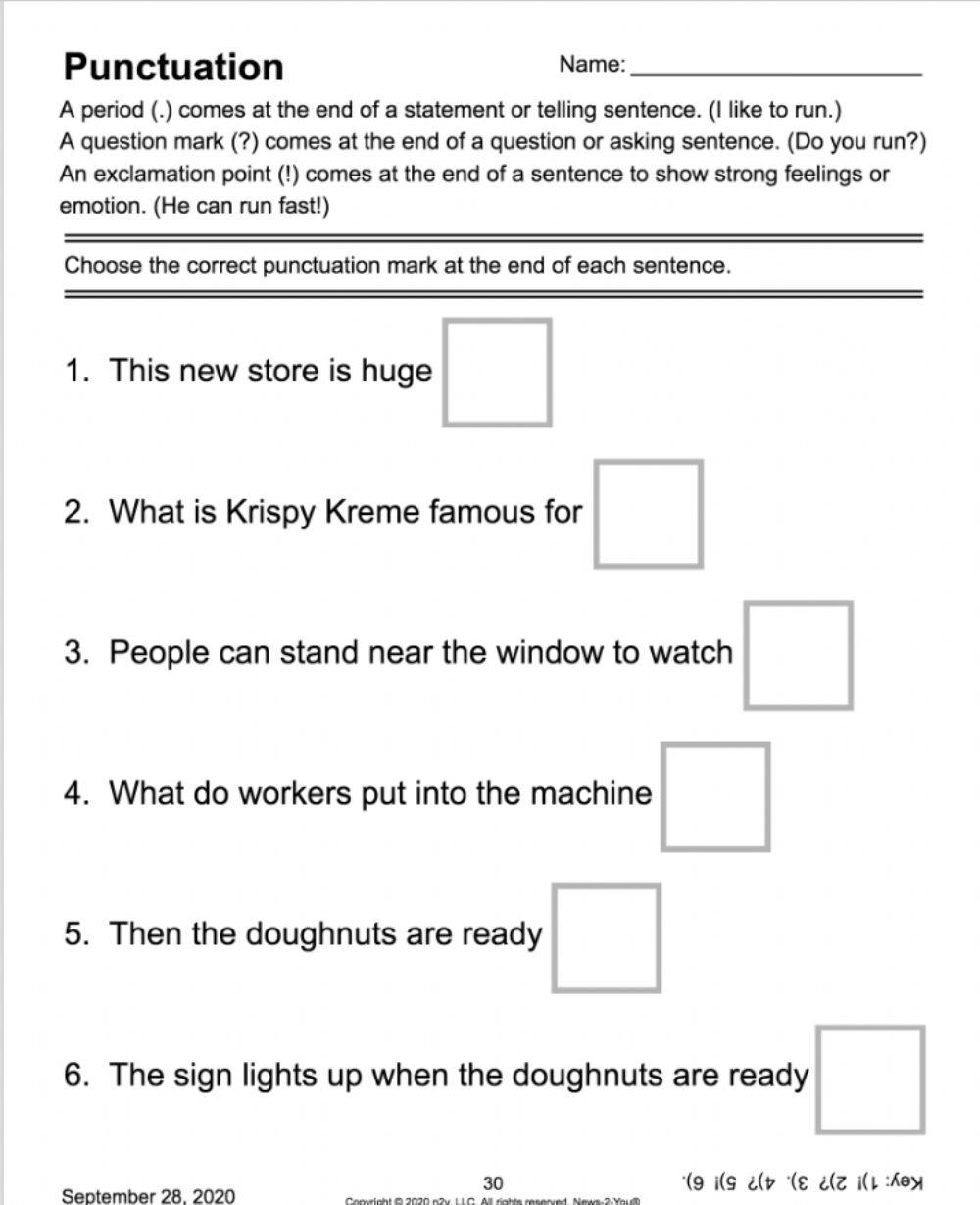KK Punctuation | Marie Herring | Live Worksheets