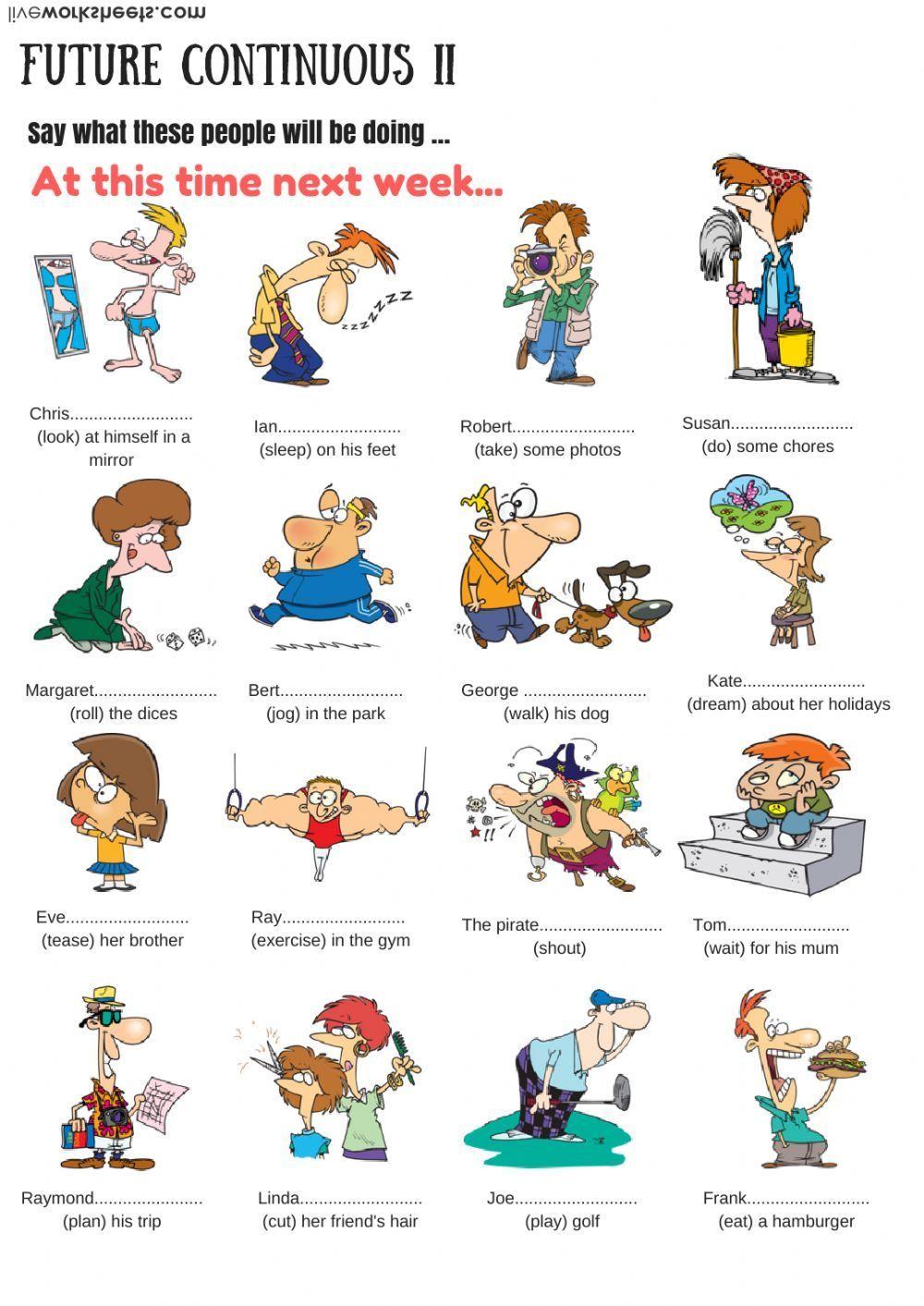 Future continuous tense online exercise for | Live Worksheets