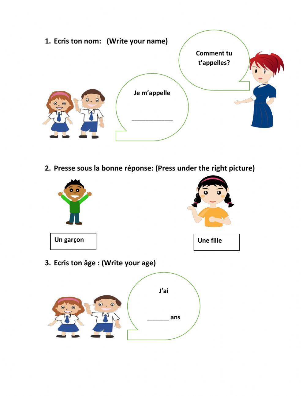 Se présenter 2727 | laraElHajj | Live Worksheets